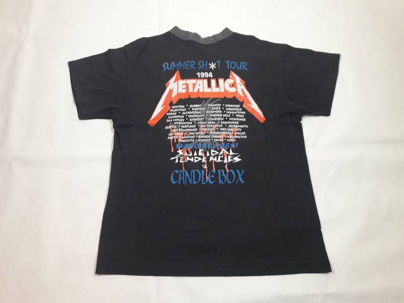 Vintage 1994 Metallica Tour T-shirt Thrash Metal Slayer Anthrax Sepultura Suicidal Tendencies ...