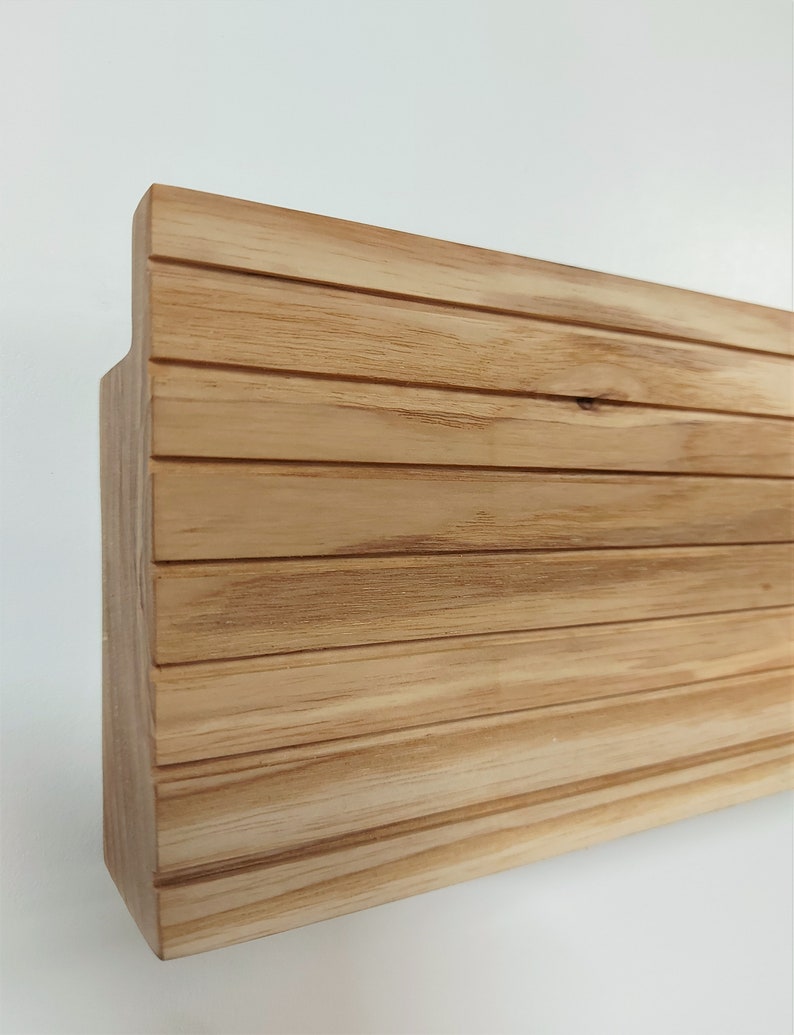 Grooved Walnut and Ash Solid Wood Magnetic Key Holder, Magnetic Key ...