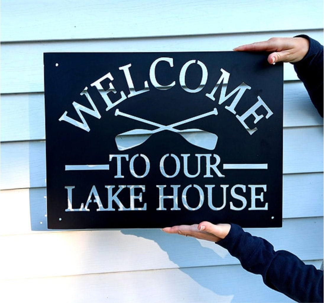 Welcome to our Lake House. Metal Sign. Lakehouse wall decor, lake or ...