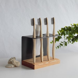 Modern Toothbrush Holder 4 Toothbrushes 1 Toothpaste, Bathroom ...
