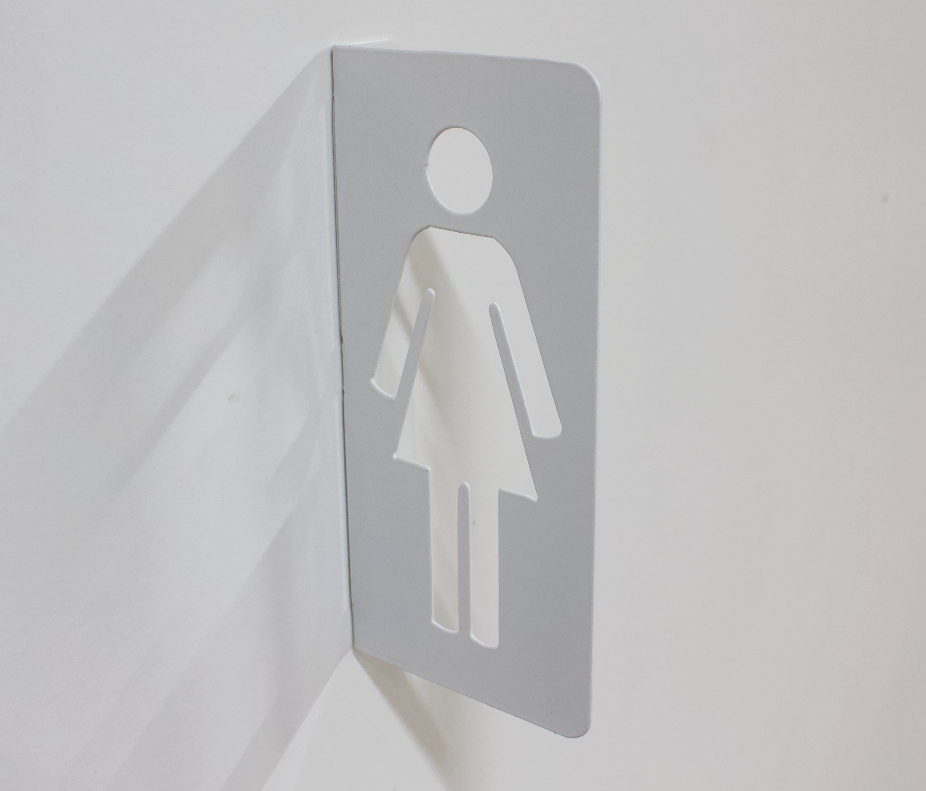 Modern Restroom Sign, Bathroom Sign, Visual Sign, Metal Sign, Male and ...