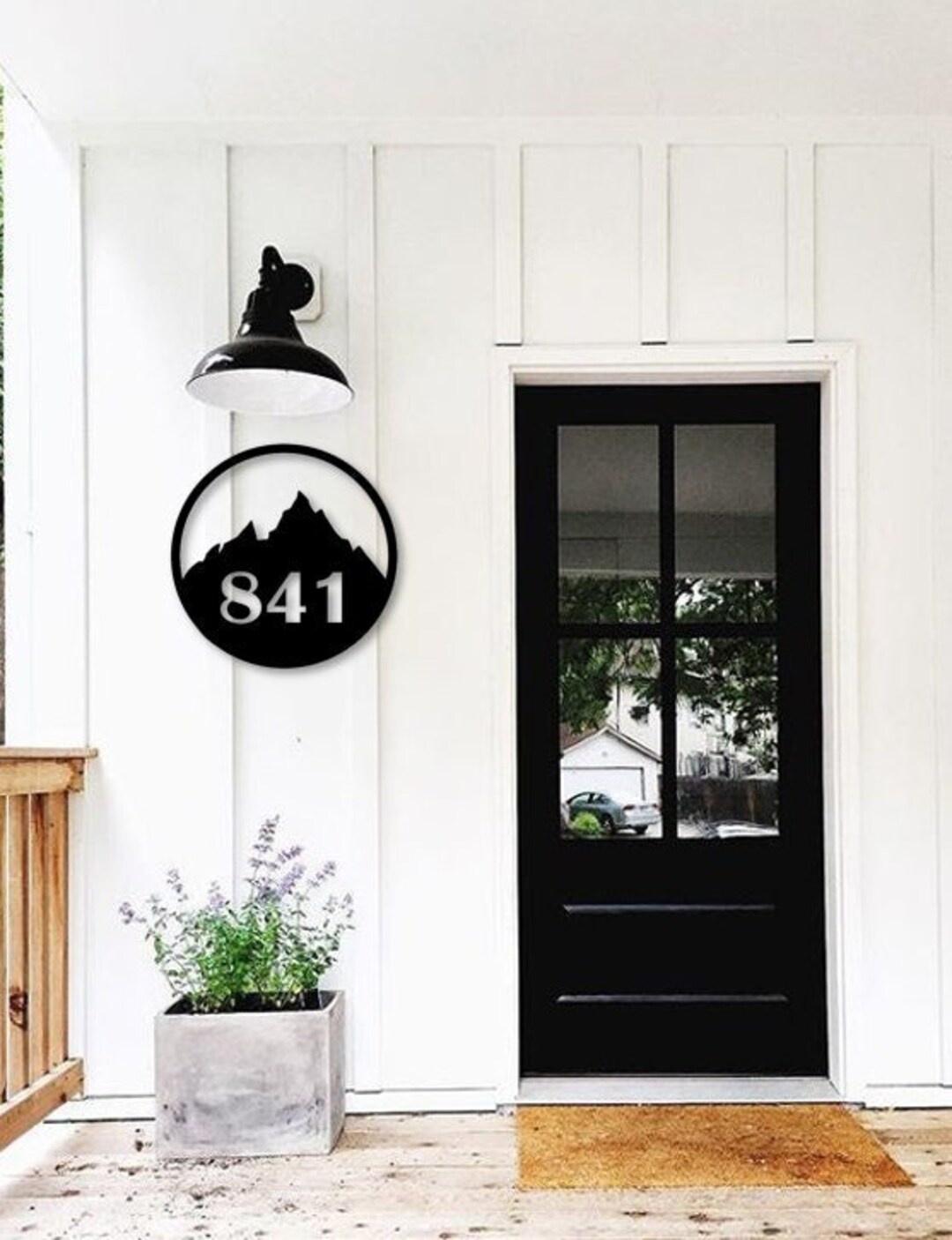 Mountain Design House Number Sign, Metal Sign, Custom Sign, Entrance ...