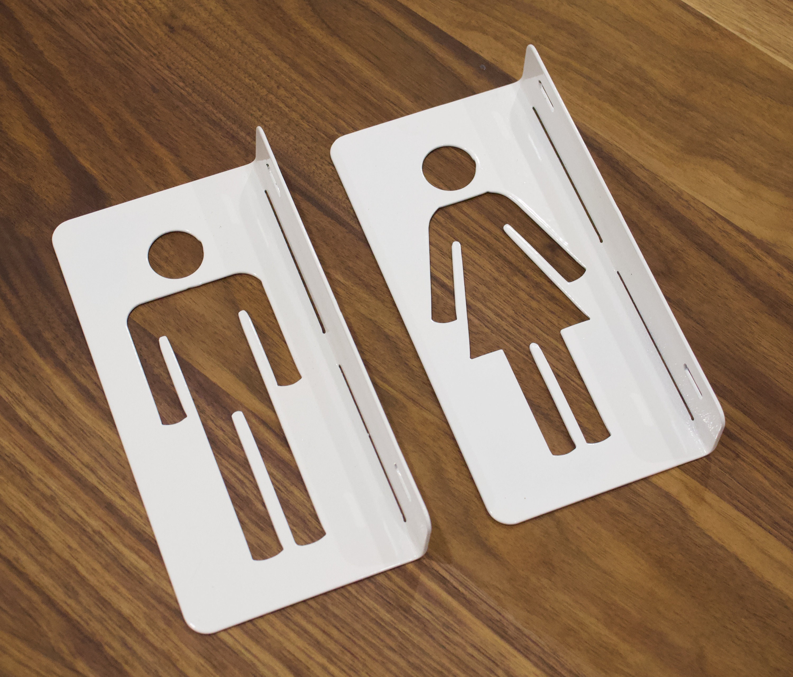 Modern Restroom Sign, Bathroom Sign, Visual Sign, Metal Sign, Male and ...