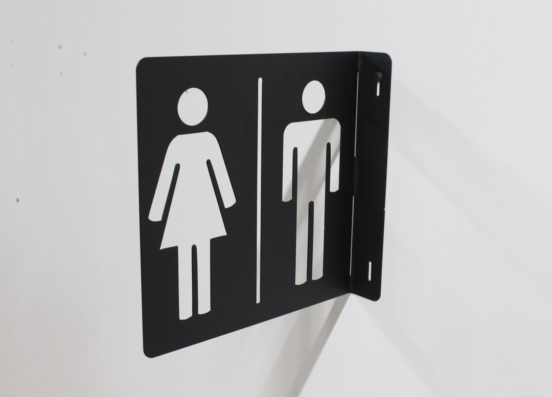 Industrial Restroom or Bathroom Sign - Etsy
