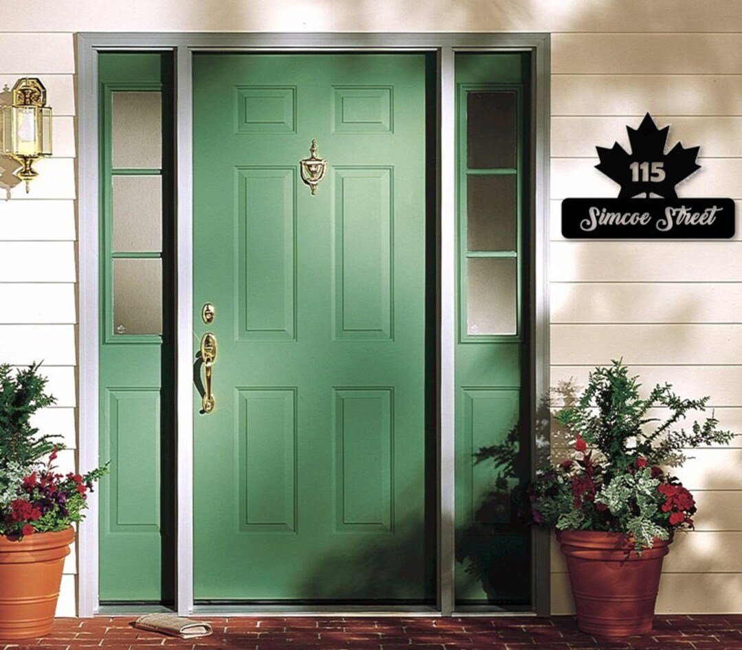 Maple Leaf Address Sign, Canada Theme Address Sign, Metal Sign, Metal ...