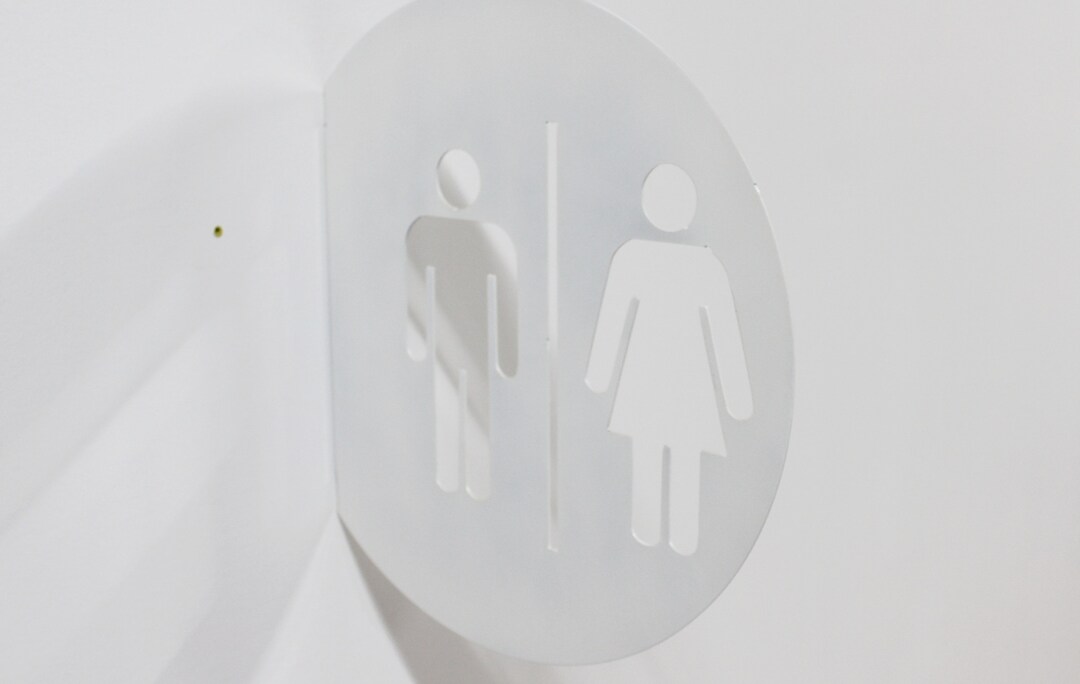 Circular Restroom Sign - Etsy