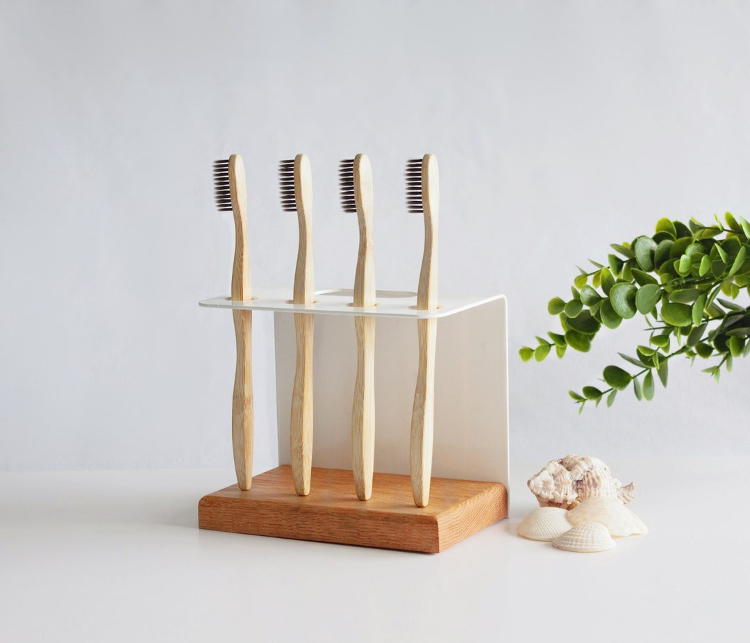 Modern Toothbrush Holder 4 Toothbrushes 1 Toothpaste, Bathroom ...