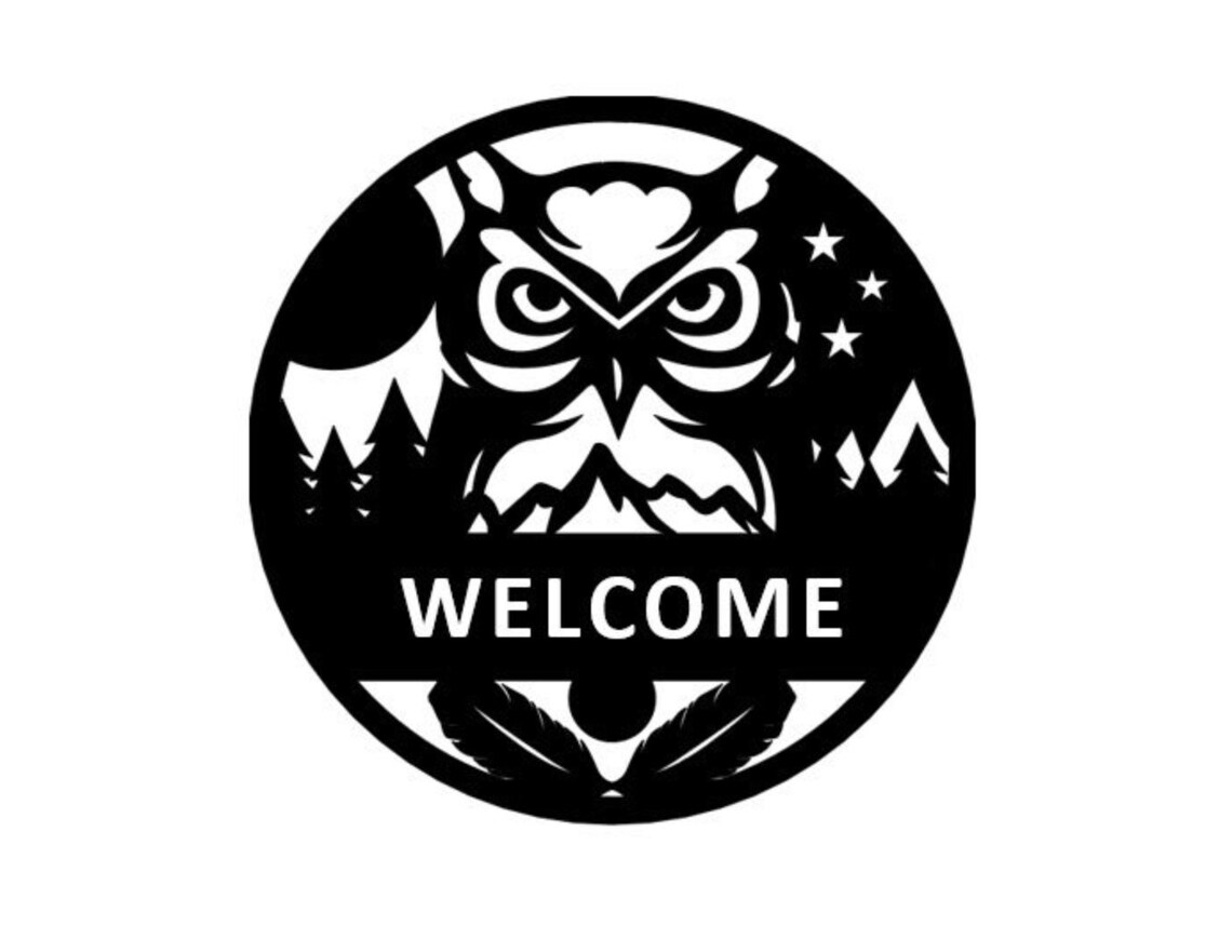 Owl Welcome Sign Metal Sign Wall Decor Home Decor - Etsy Canada