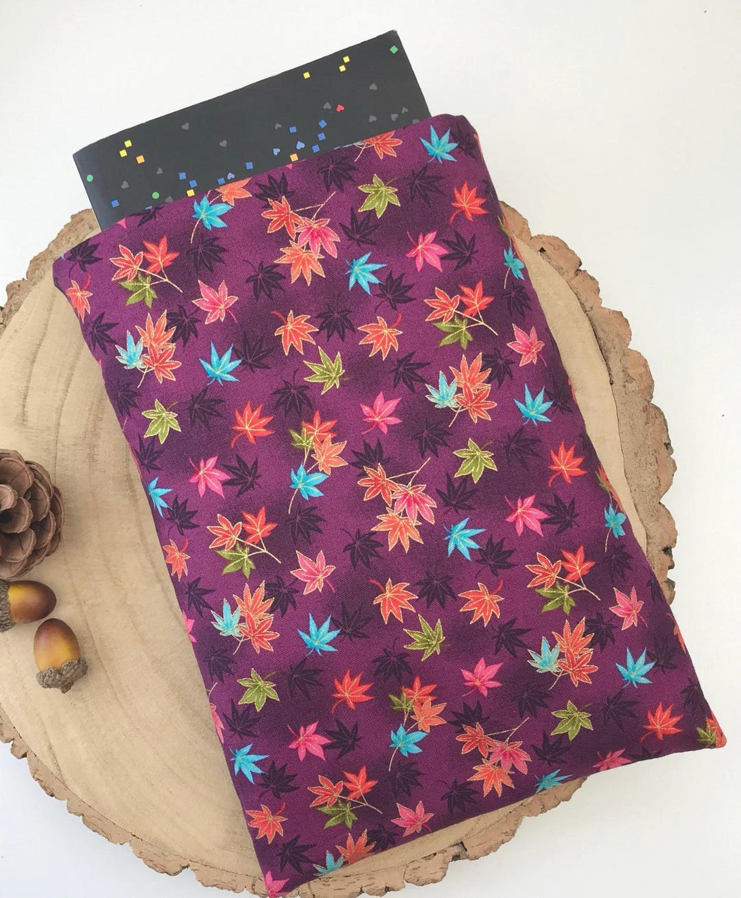 Maple Leaf Book Sleeve Handmade: Fall Colors Padded Kindle Cover - Etsy