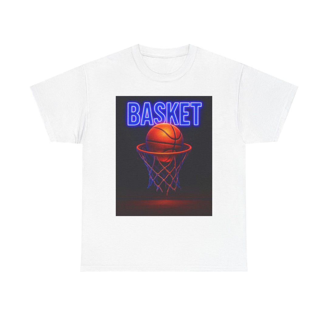 Neon Basketball Hoop T-shirt | Basketball Tee - Etsy