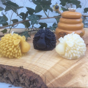 Beeswax Candle Gift Set 3 Sheep One Black One White and - Etsy