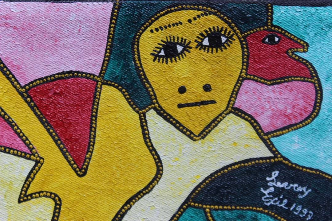 Art Primitif Haiti Haitien Levoy Exile 1996 - Etsy