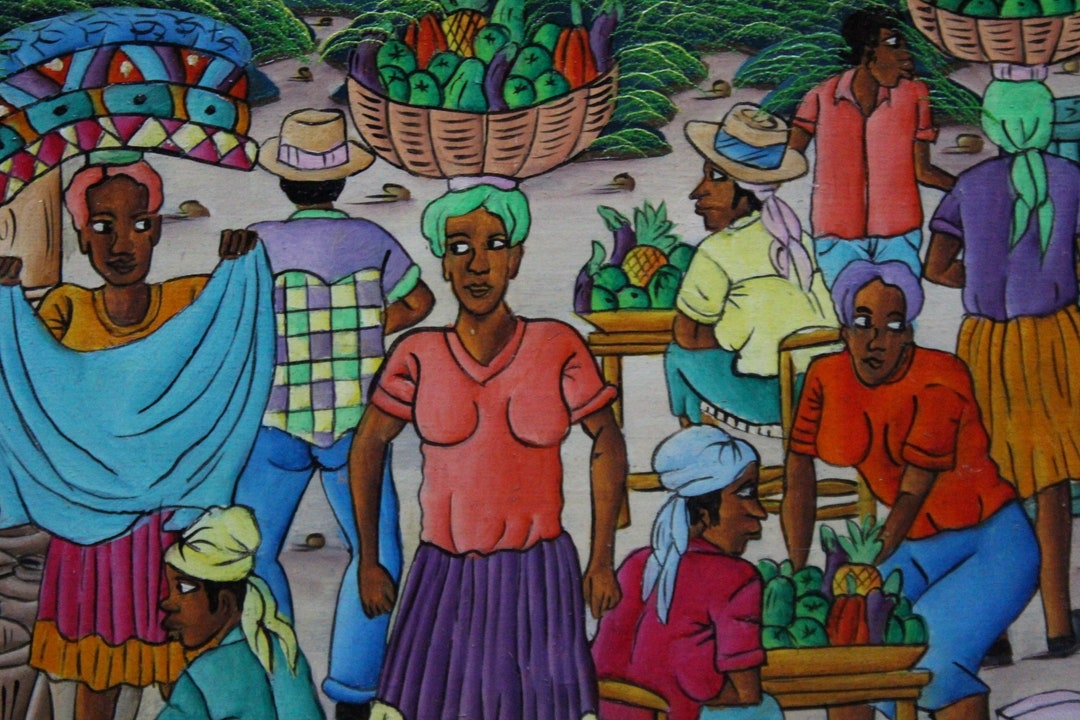 Rousseau Denis, Haiti, Market, Haitian Women, Fruits, Harvests - Etsy