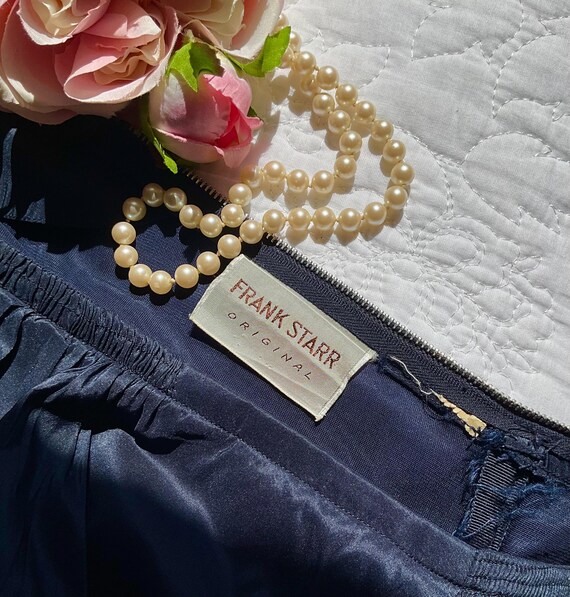 1940s 50s FRANK STARR Couture Designer Bombshell Silk… - Gem