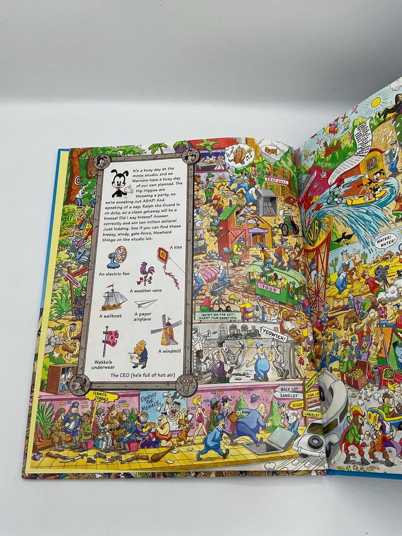 Vintage Animaniacs Warner Brothers Look and Find Hidden Items Large ...