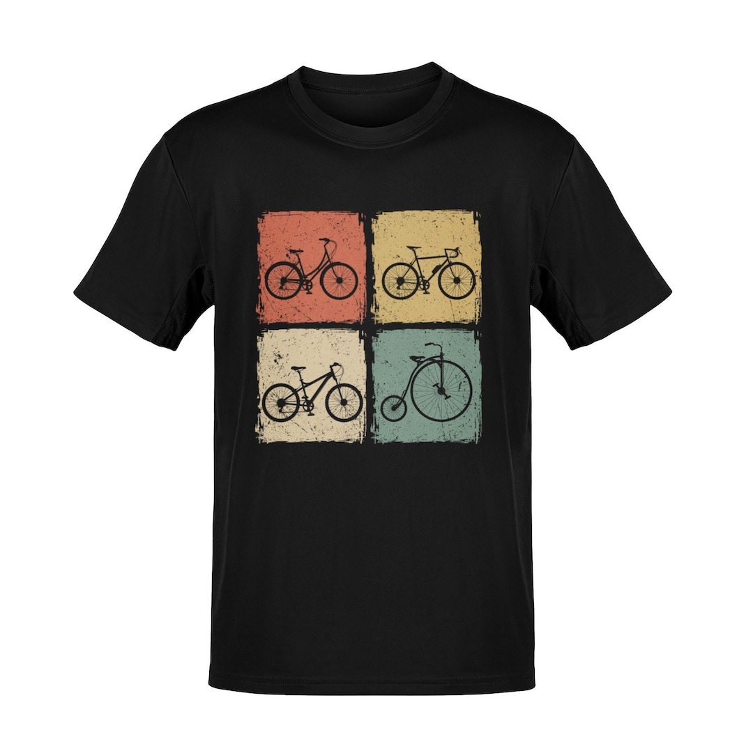 Retro Bike Tshirt Cyclist Shirt Vintage Cyclist T-shirt Bicycle Gift ...