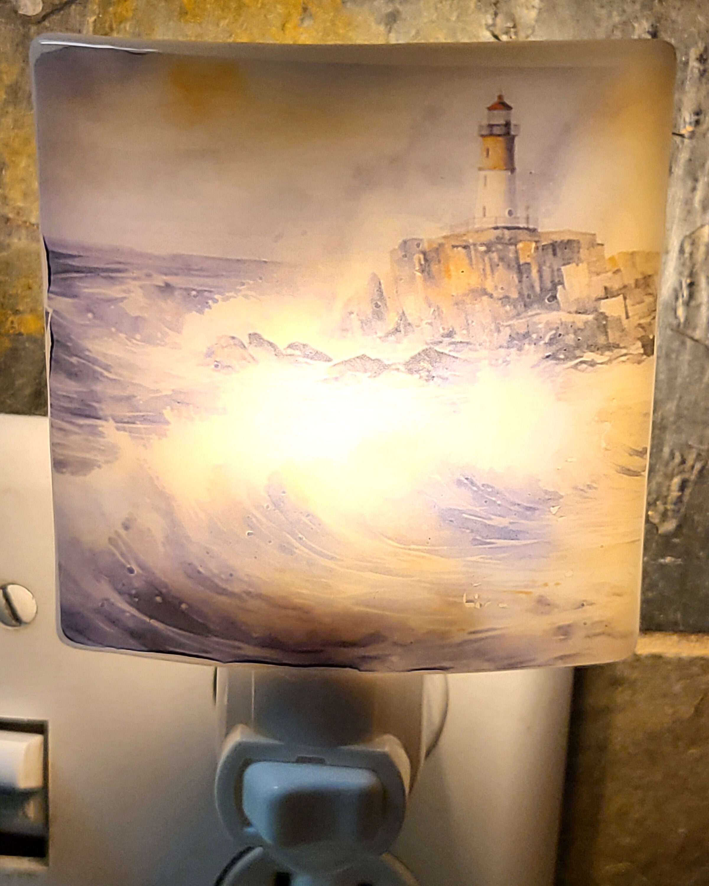 Fused Glass Lighthouse Nightlight - Etsy