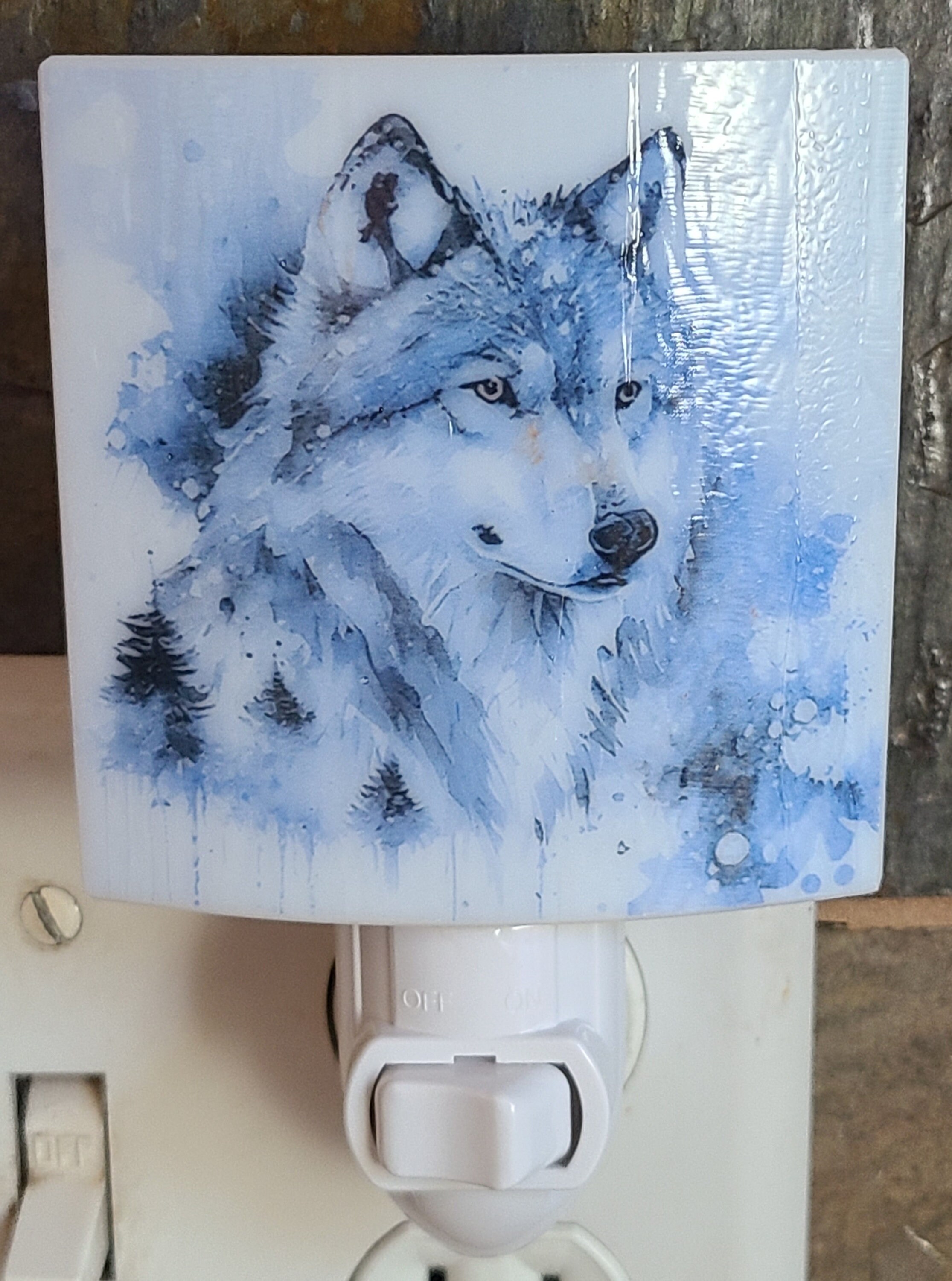 Fused Glass Wolf Head Nightlight - Etsy