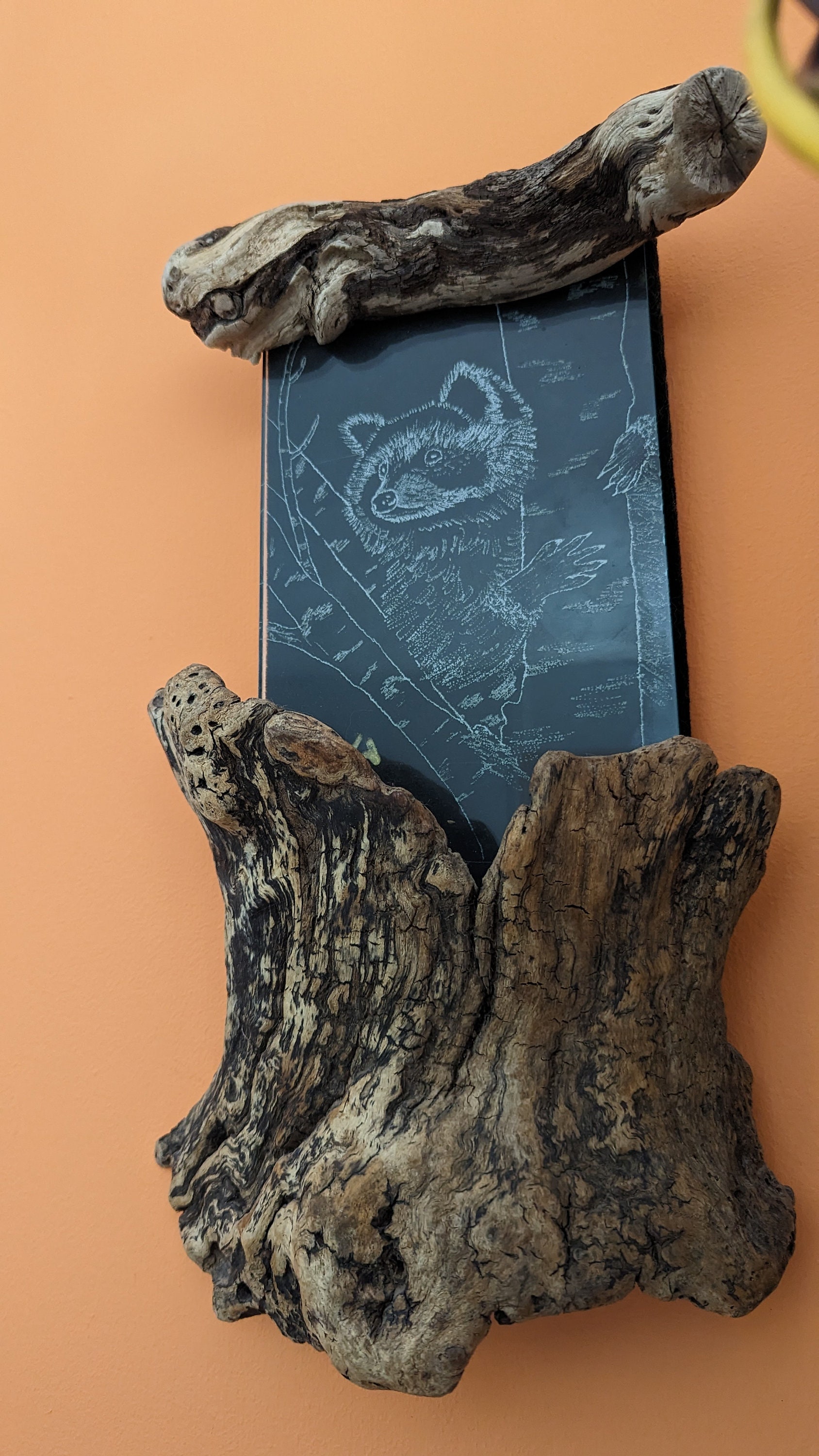 Glass Etch Painting - Raccoon - Etsy