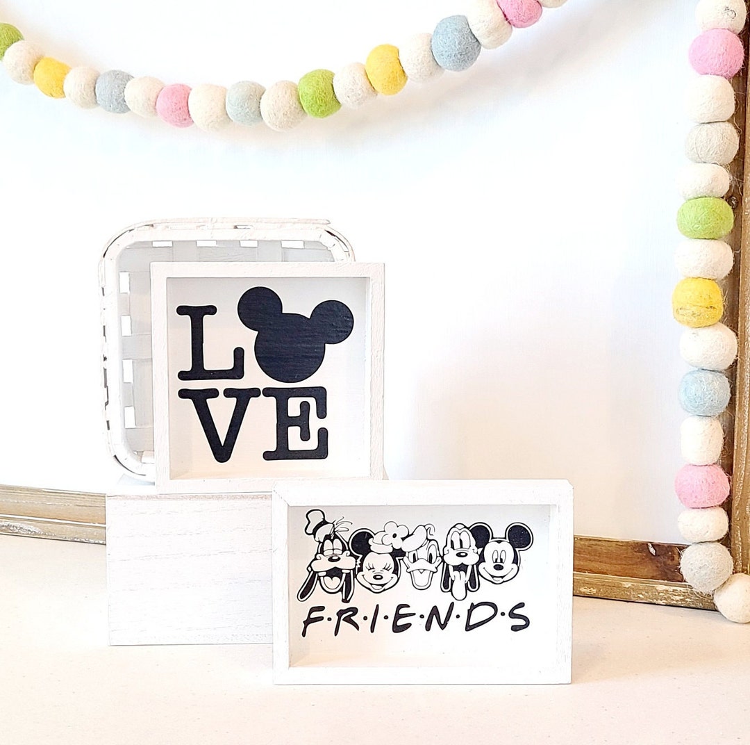 Friends, Disney, Mini Signs, Mickey, Minnie, Goofy, Donald Duck - Etsy