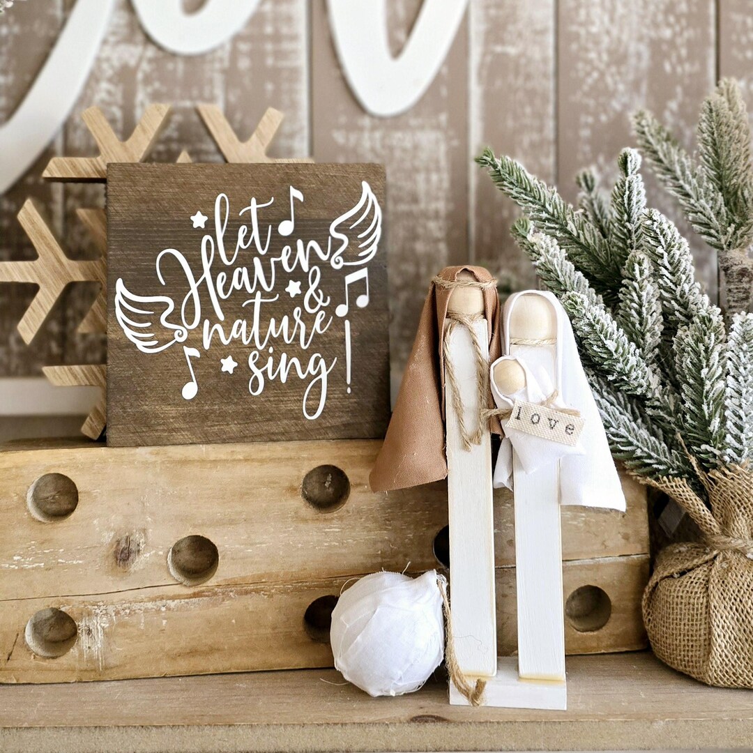 Let Heaven and Nature Sing Wood Mini, Christmas Decor, Christmas Carol ...