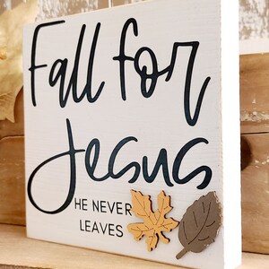 Fall for Jesus Wood Mini Sign - Etsy