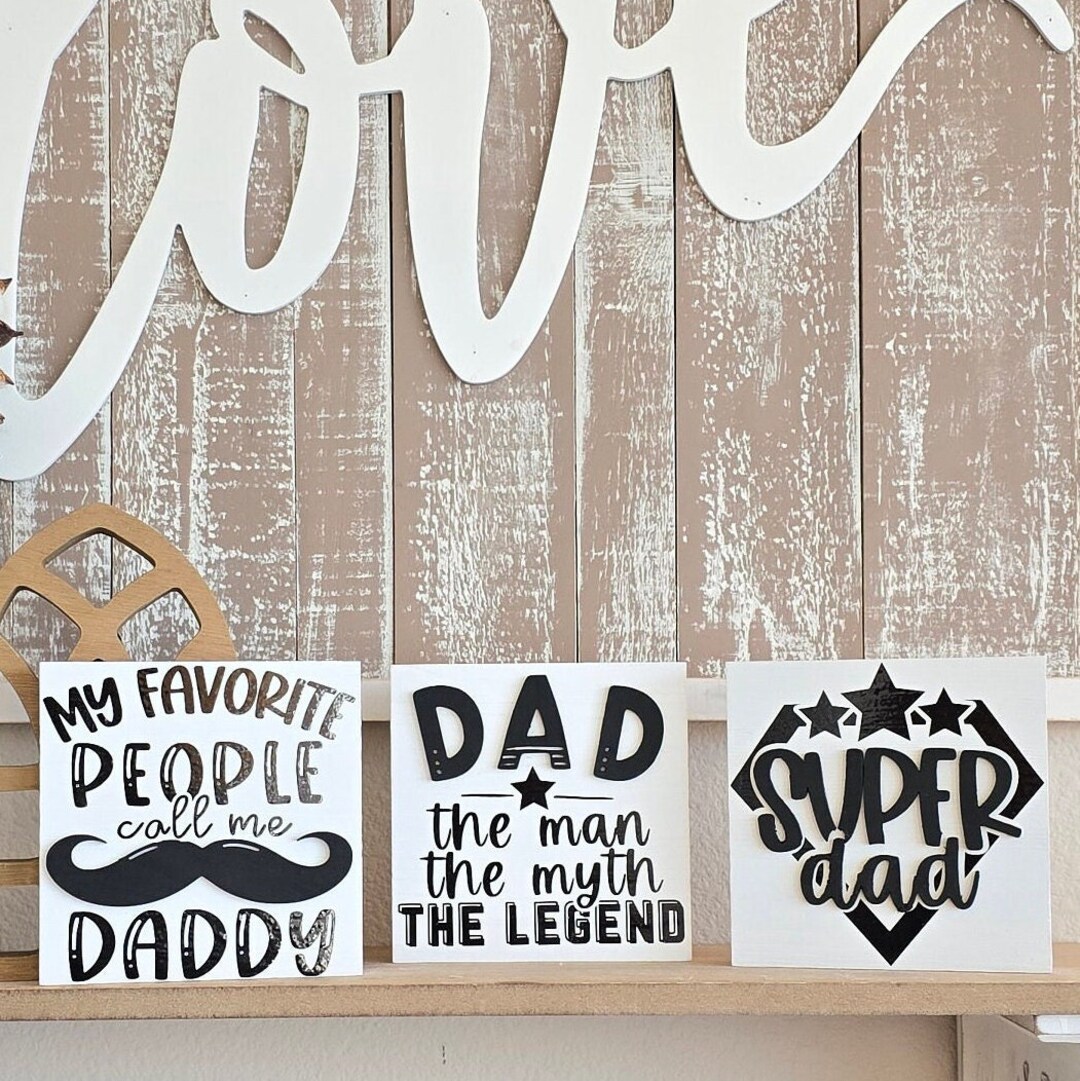 Fathers Day Minis, Laser Cut Wood Signs, Poppa, Grandpa, Dad, Daddy - Etsy