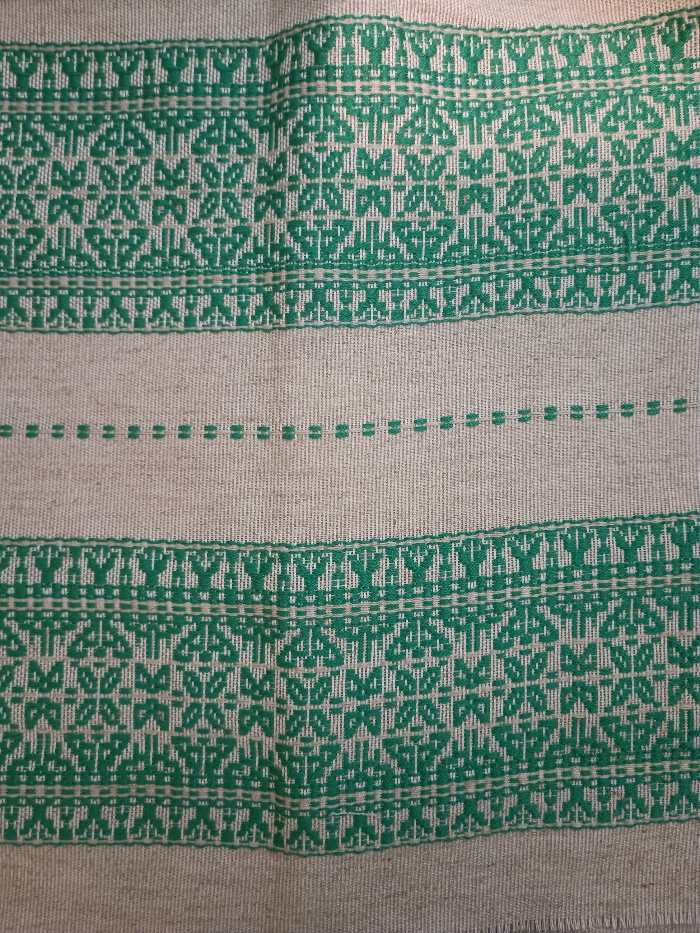 Linen Drawstring Bag Beige Color Pattern Croatian Ethno Bag Traditional ...