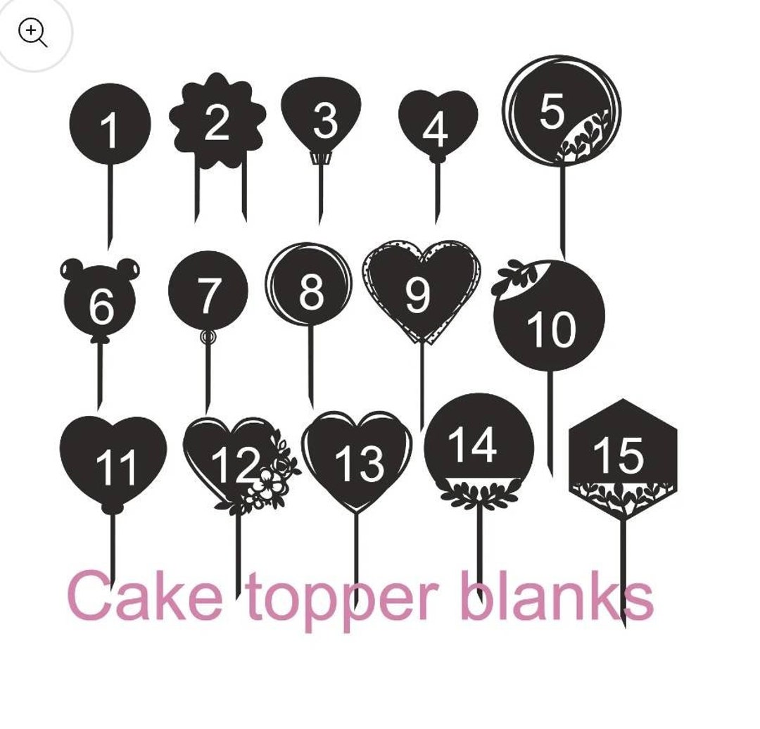 Acrylic Cake Topper Blanks-acrylic Blanks-cake Toppers-craft Supplies ...
