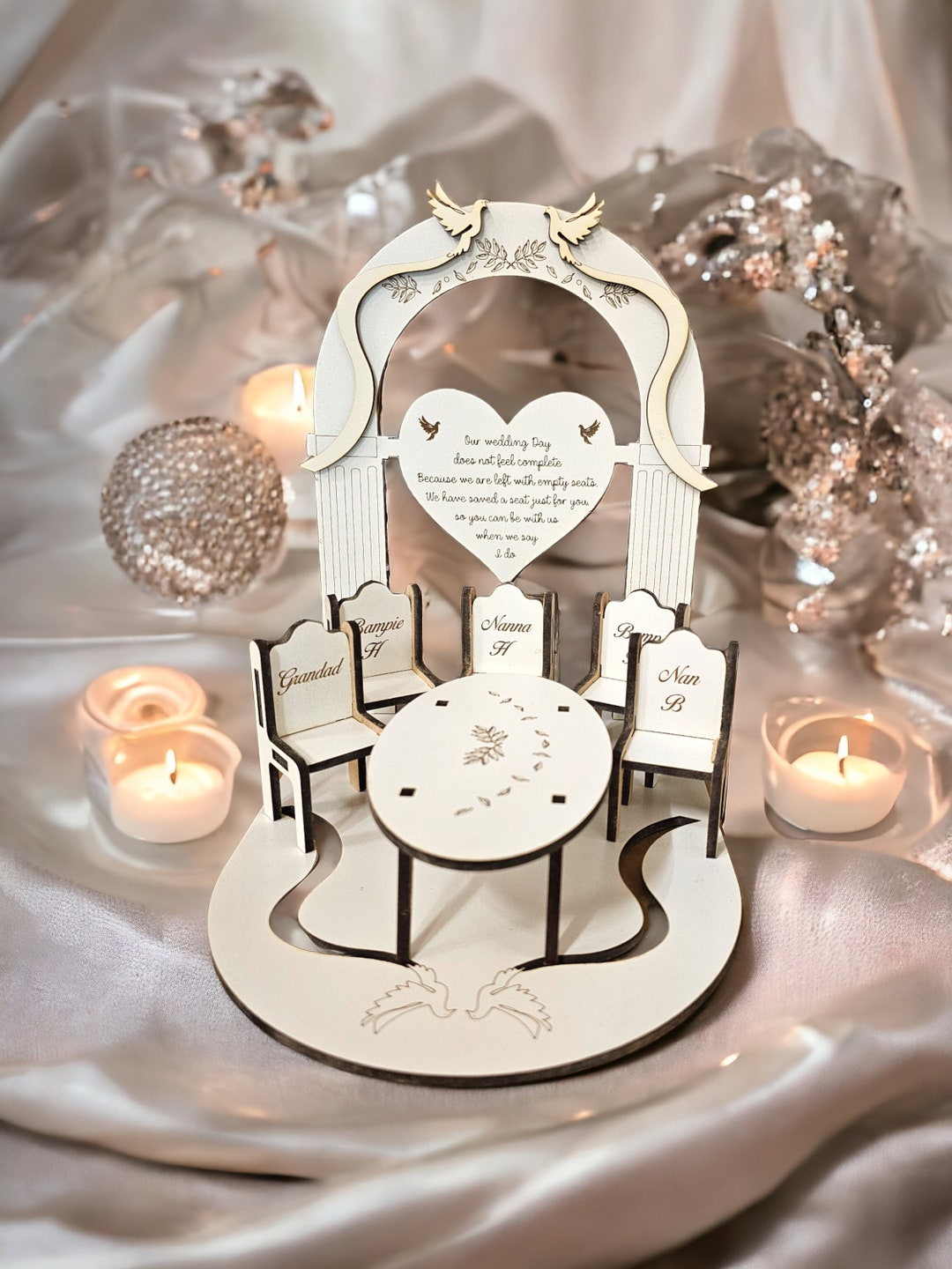 Loved One in Heaven Wedding Table, Wedding Memory Table, 3d Centre ...