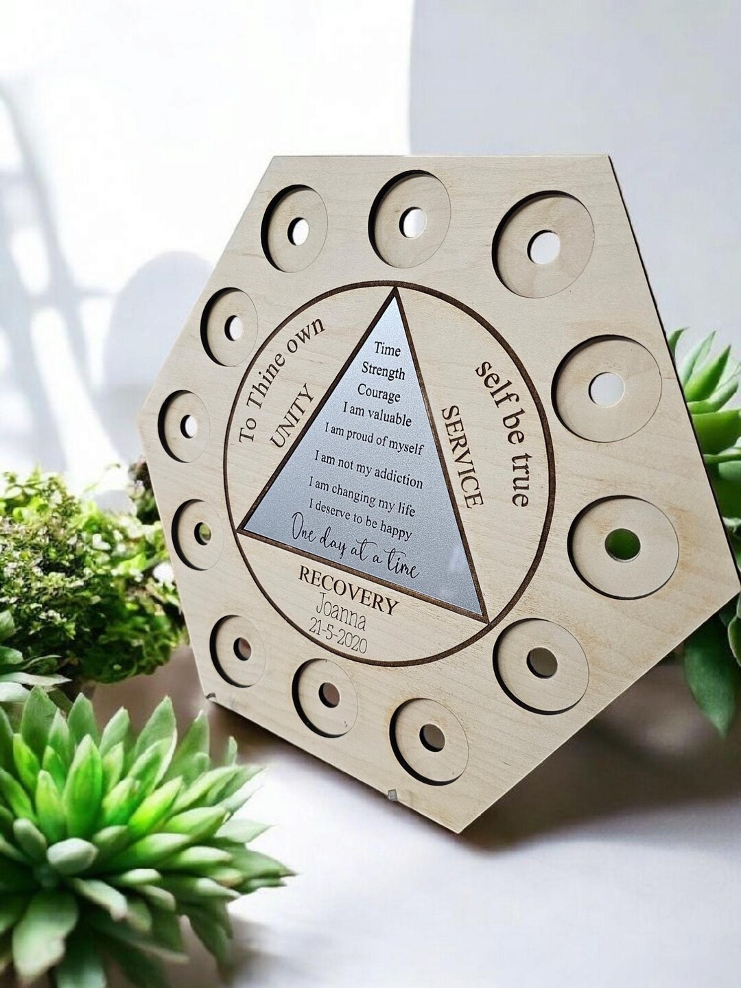 Personalised Recovery Token Display, Recovery Tokens,personalized ...