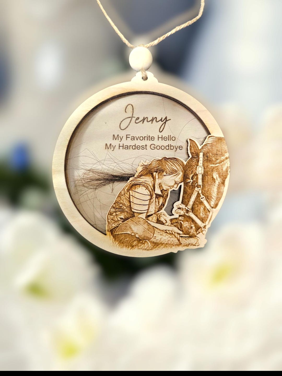Personalised Horse Hair Memorial Keepsake, Equestrian Gift, Horse Loss ...