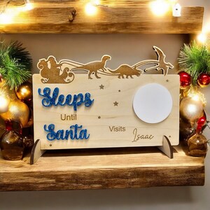 Personalised Sleeps Until Santa Visits, Dry Erase Board, Santa ...