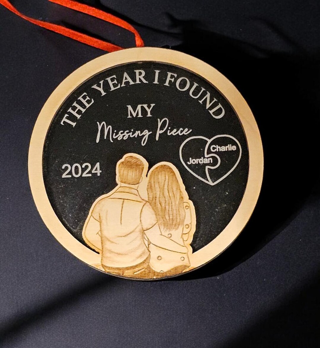 Personalised Couple Decoration, Year I Found My Missing Piece Bauble ...