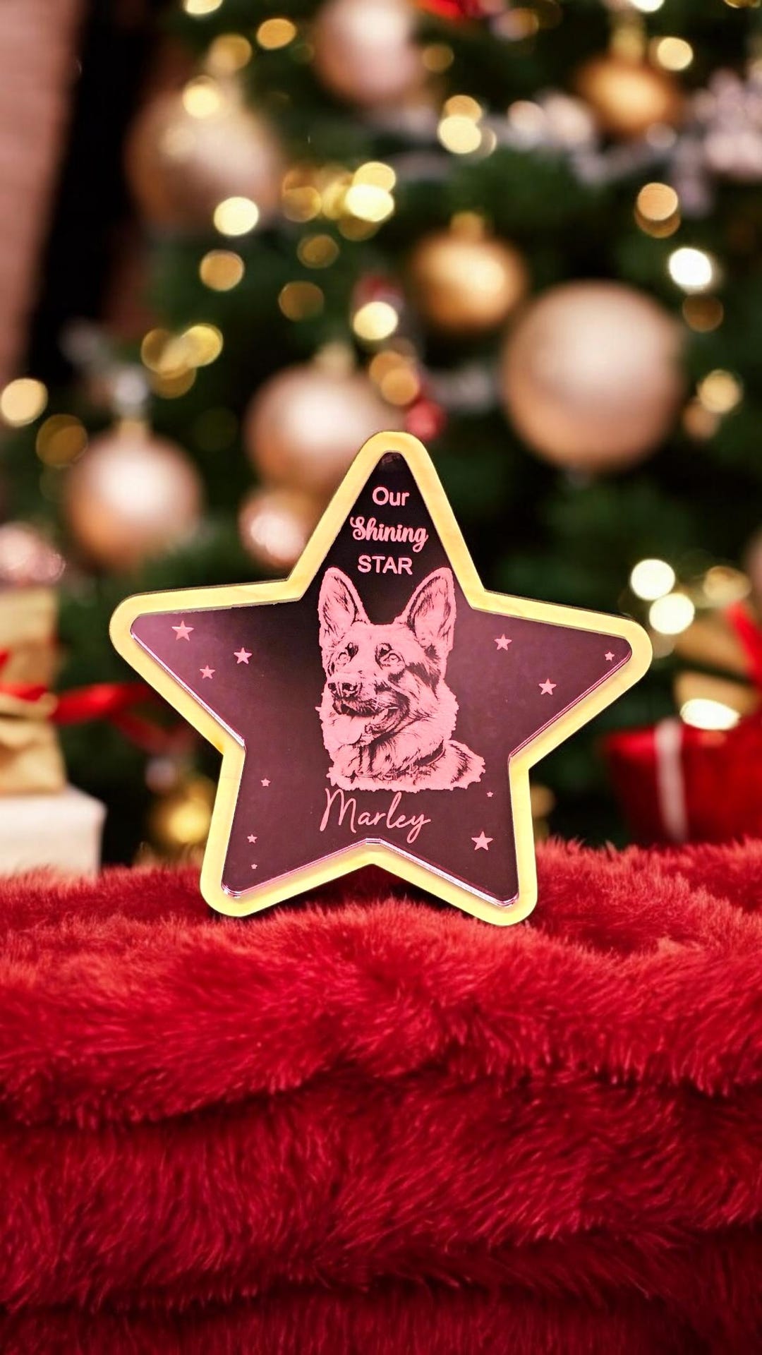 Personalised German Shepherd Tree Topper, Christmas Tree Topper, German ...