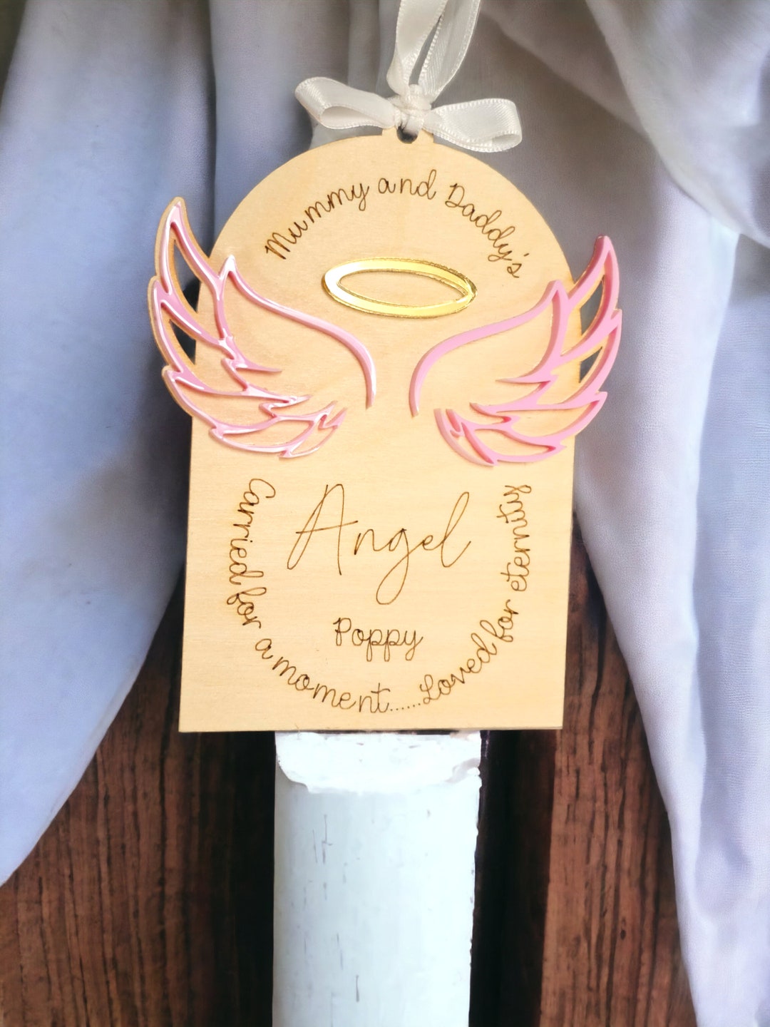 Angel Baby Memorial Gift, Baby Loss Gift, Personalised Memorial ...