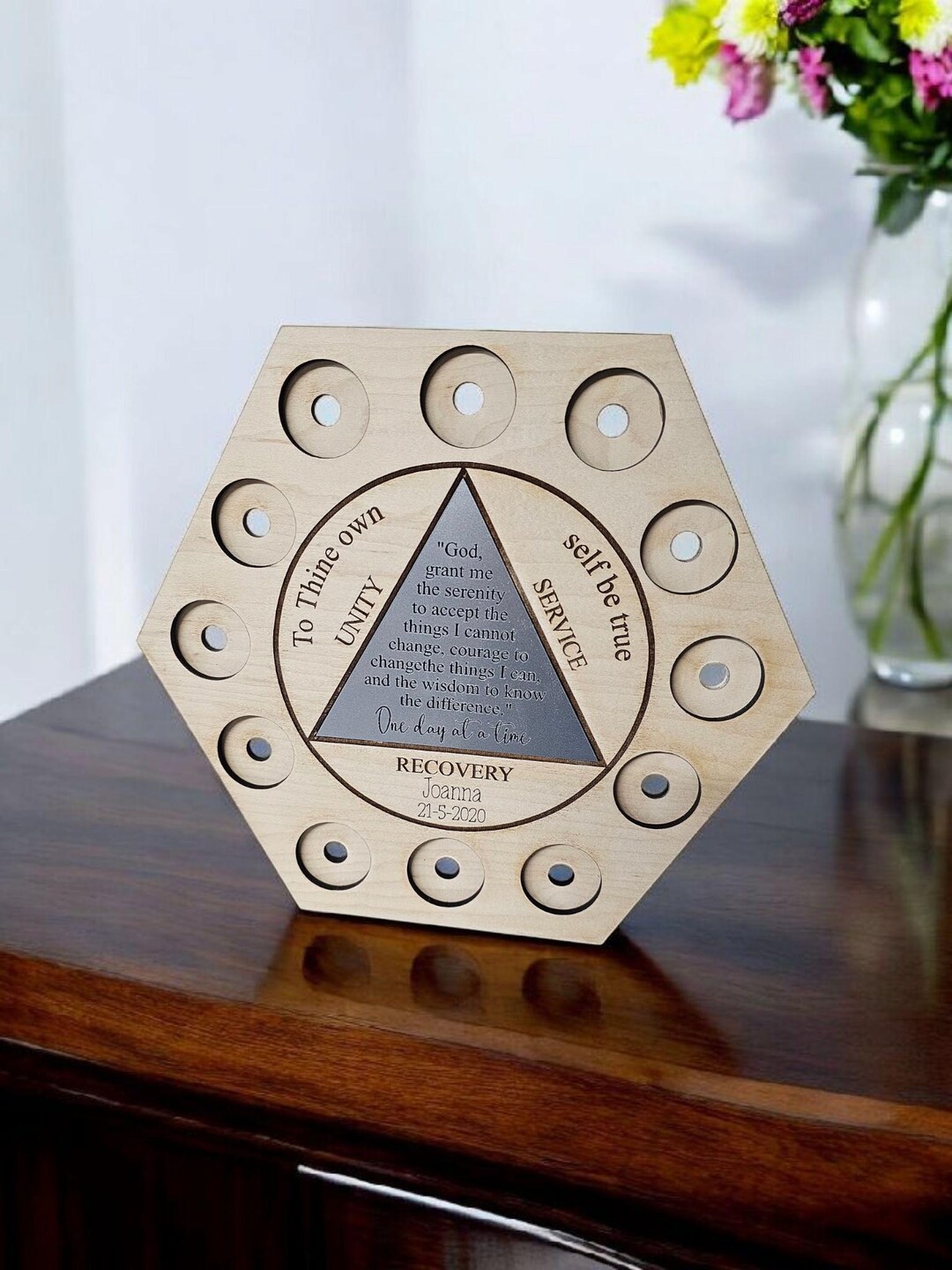 Personalised Recovery Token Display, Recovery Tokens,personalized ...