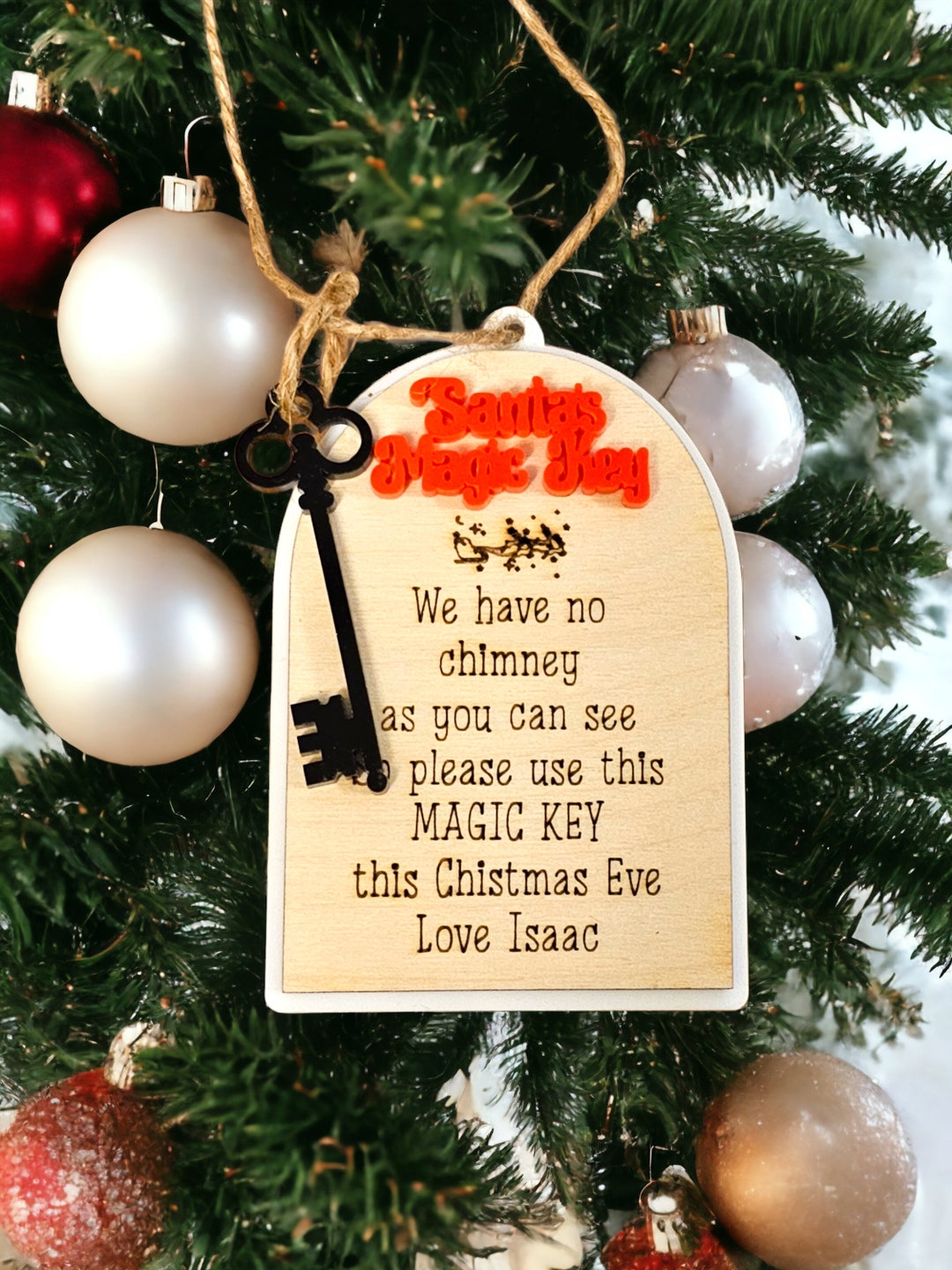 Personalized Santa's Magic Key Ornament: Christmas Keepsake - Etsy