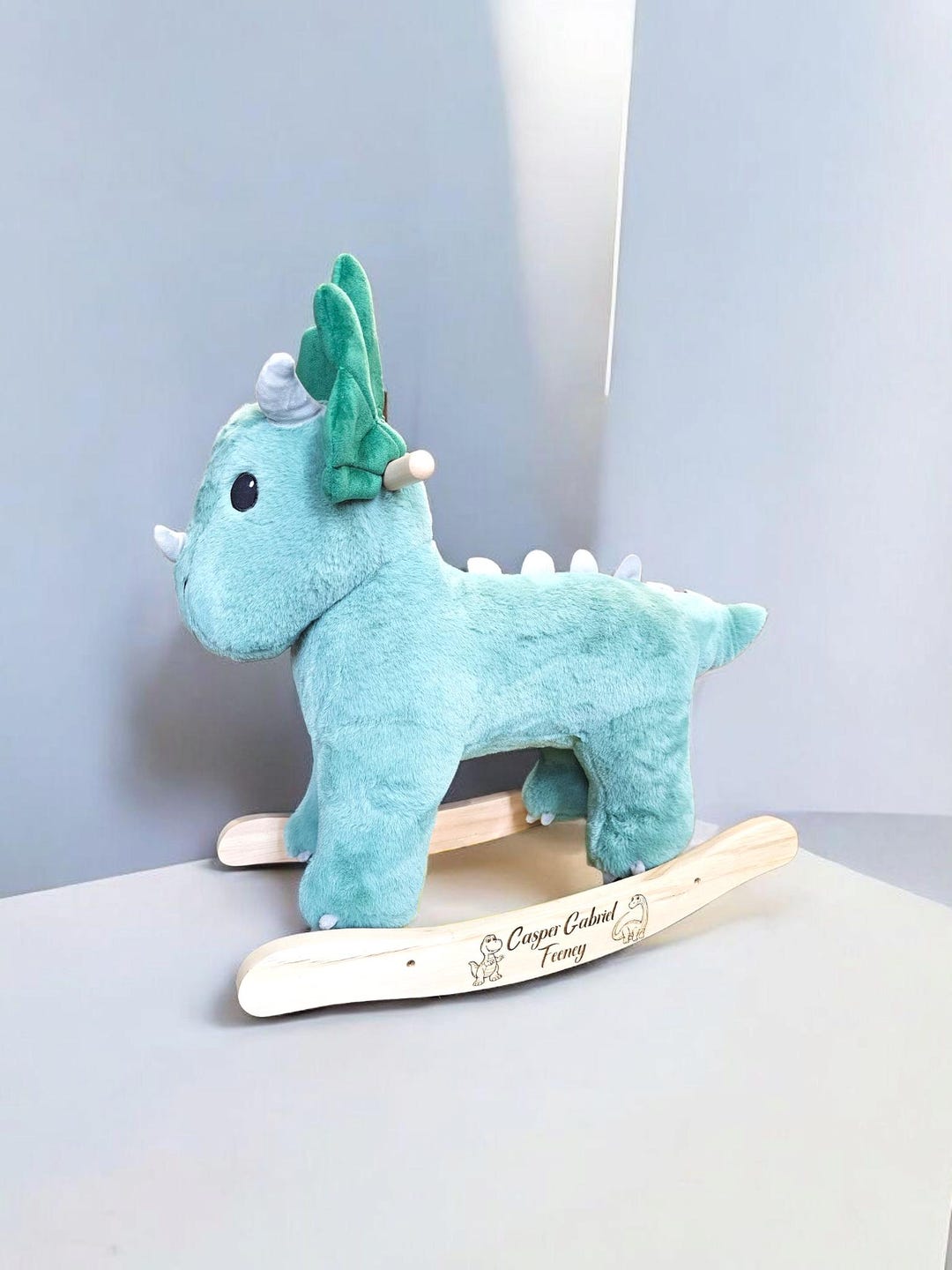 Personalized Plush Dinosaur Rocker With Sounds: Toddler Gift - Etsy