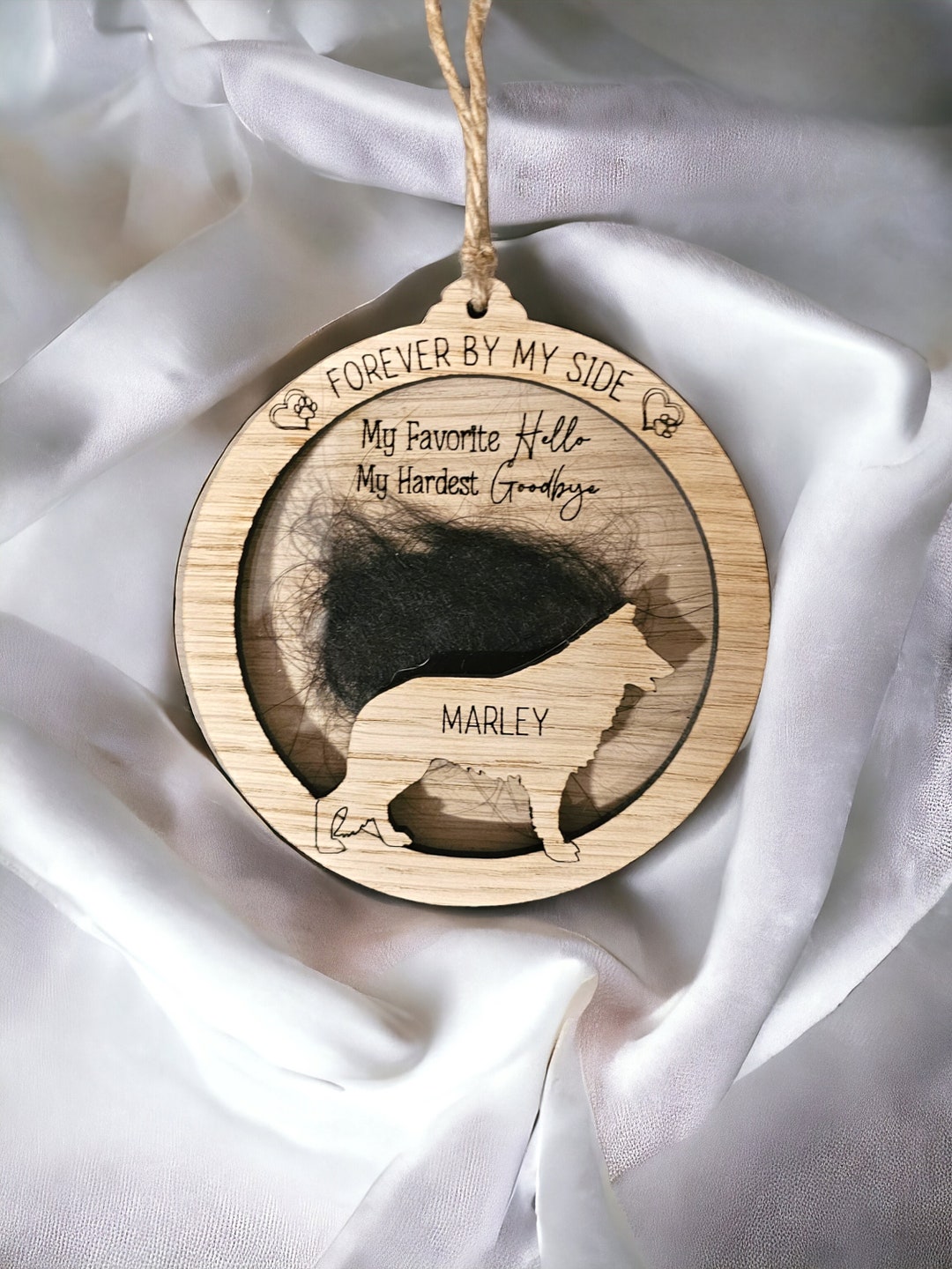 Personalised Pet Hair Memorial Keepsake, Pet Hair Bauble, Pet Loss, Dog ...