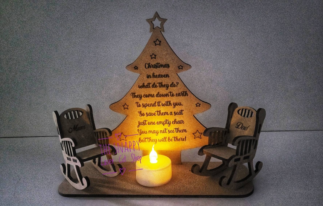 Personalized Christmas Memorial Tree: Rocking Chair Tealight Holder ...