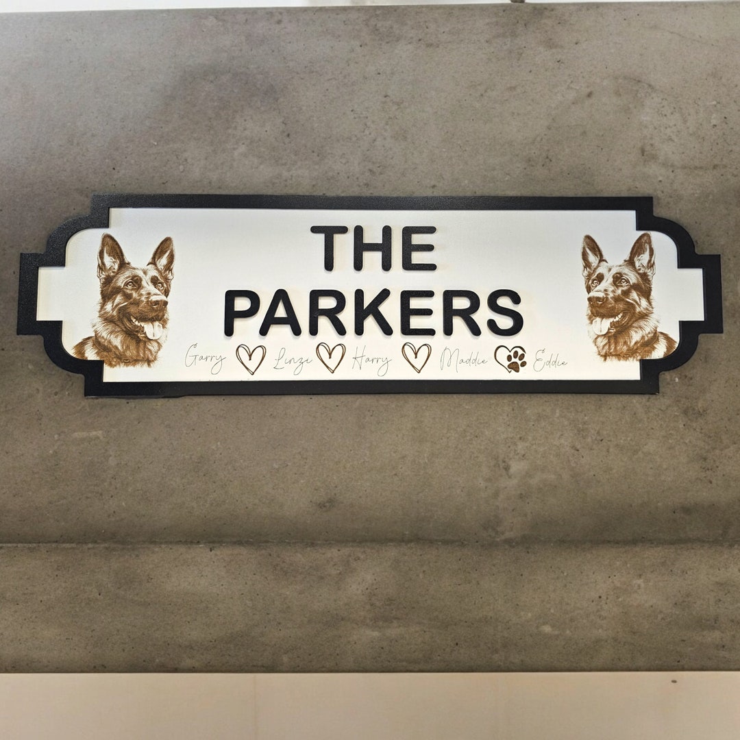 Personalised Dog Breed Street Sign, Family Name Steet Sign, Dog Breed ...