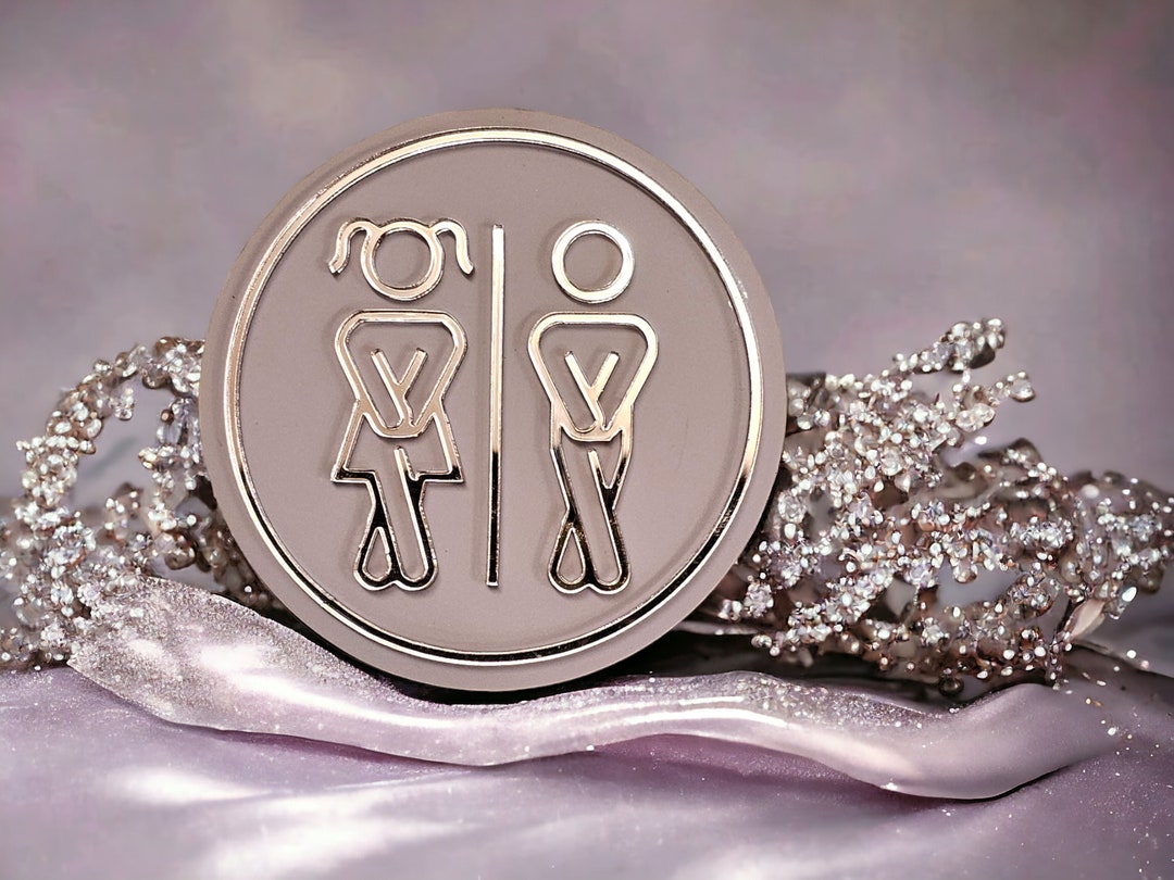 Mini Bathroom Sign, Restroom Sign, Acrylic Sign, Salon Sign, Business ...