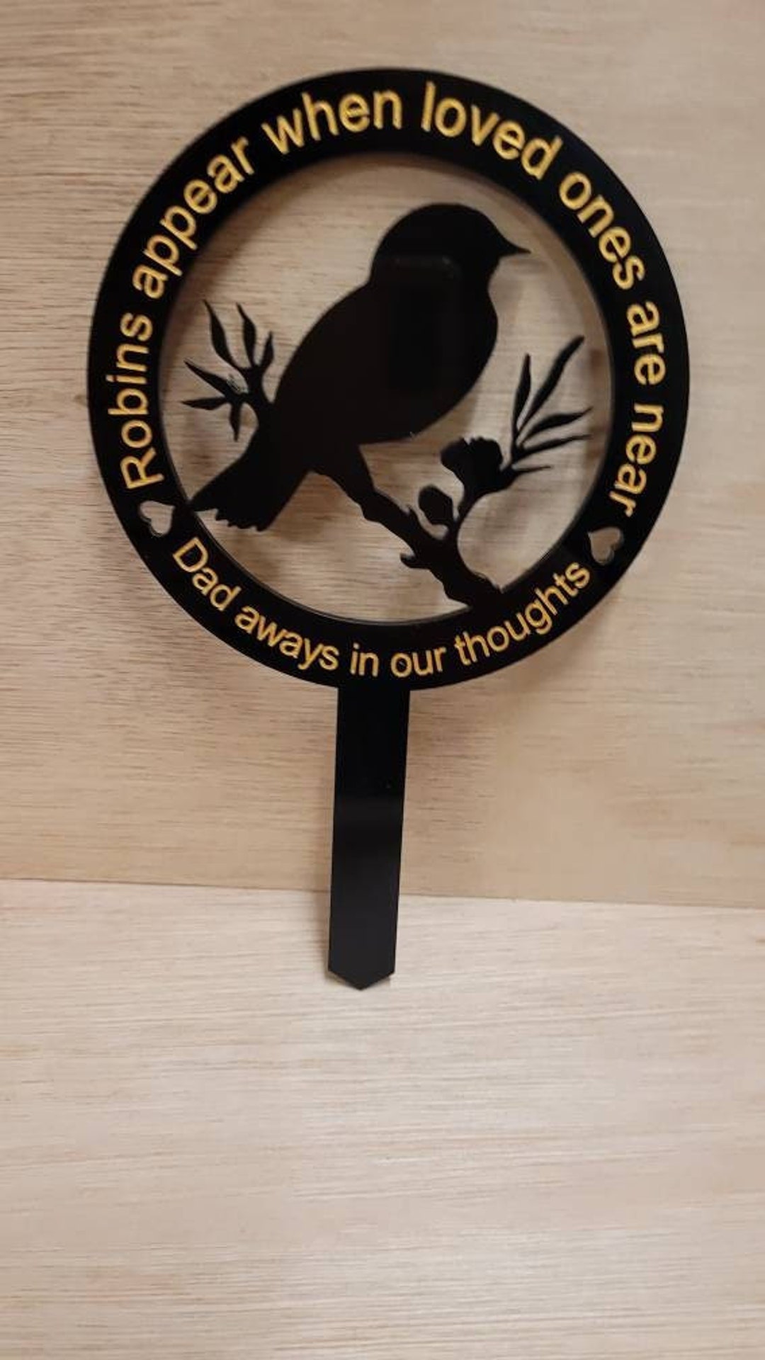 Personalized Robin Memorial Grave Marker: Acrylic Remembrance Sign - Etsy