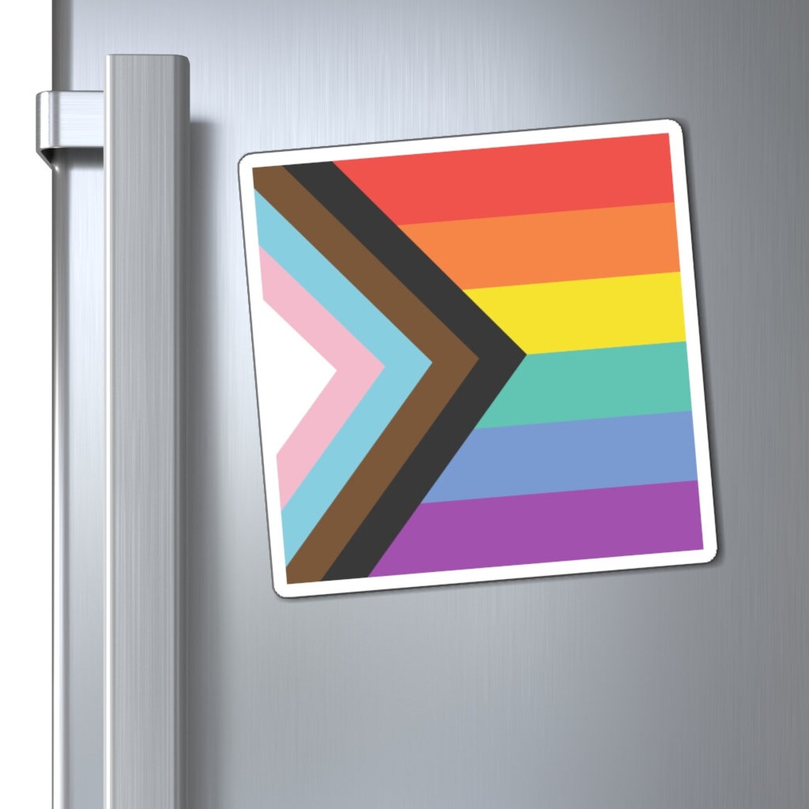 Progress Pride Flag Car Magnet Bumper Sticker Gay Pride - Etsy