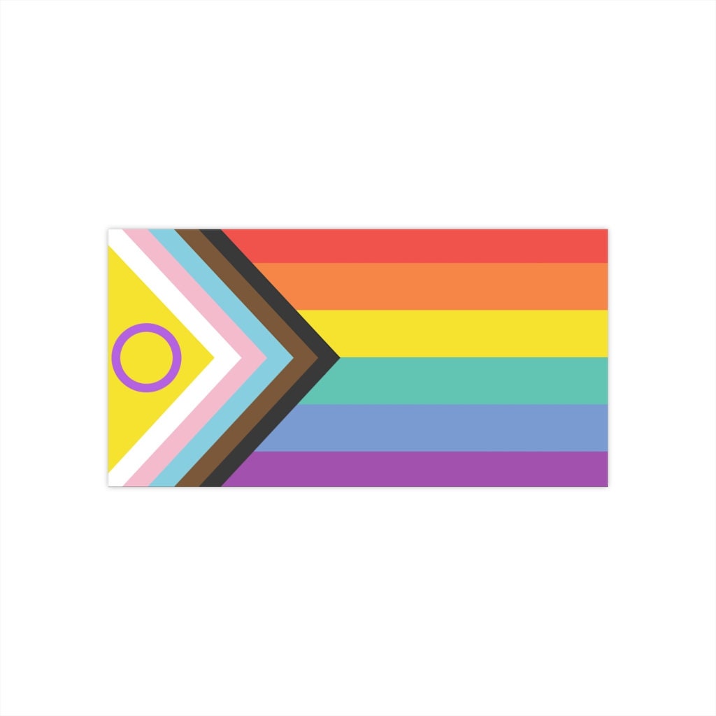 Intersex Progressive Flag Bumper Sticker Waterproof Super - Etsy
