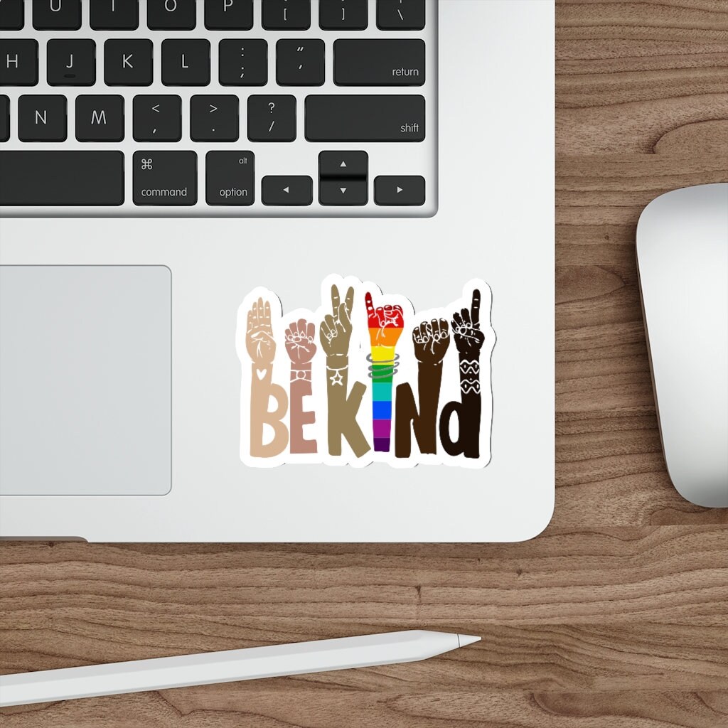 Be Kind LGBT BLM Sign Language Decal Vinyl Bumper Sticker | Etsy