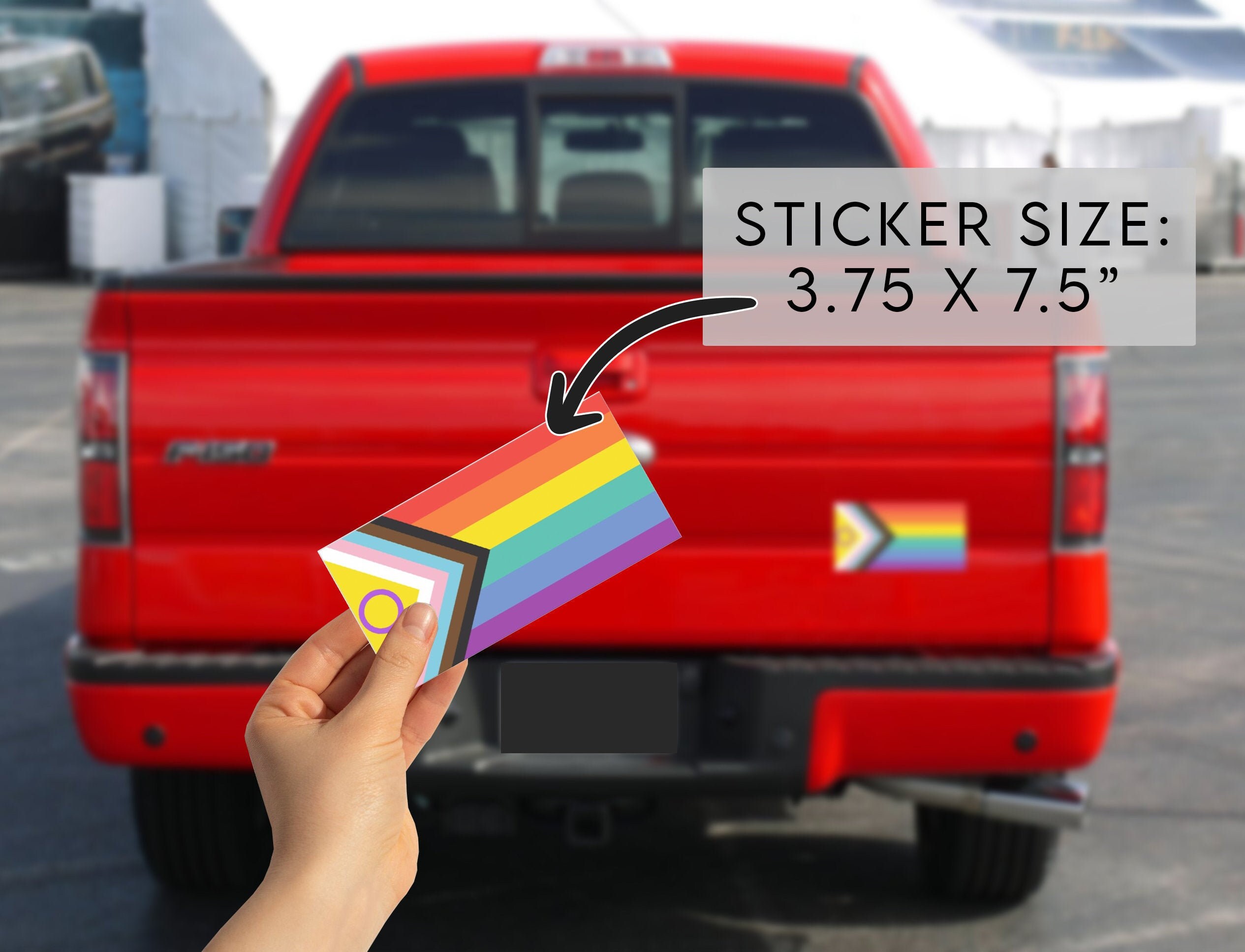 Intersex Progressive Flag Bumper Sticker Waterproof Super - Etsy