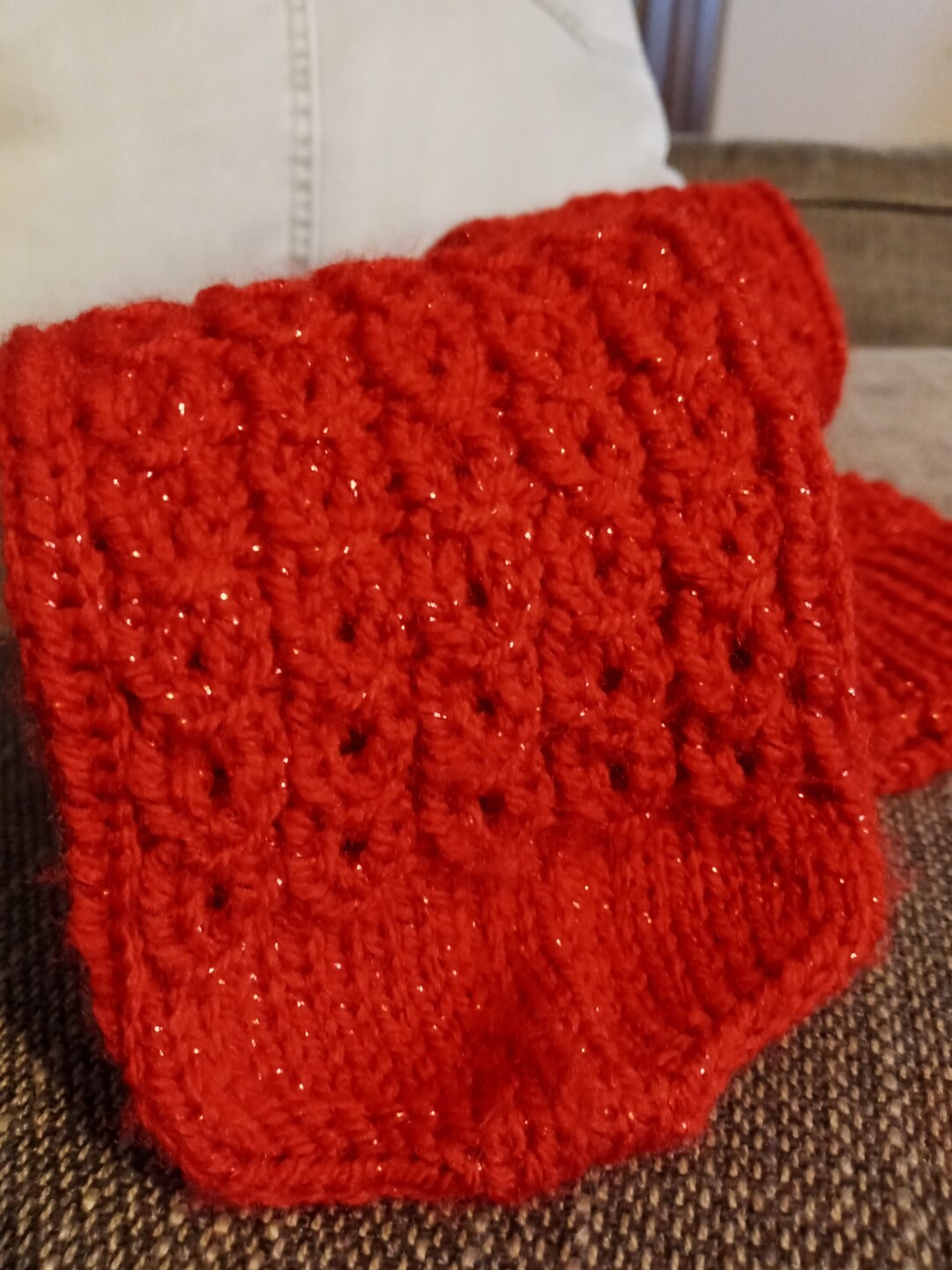 Knit Socks for Cristmast, Gift Red Boots Socks, Patterned Red Socks ...