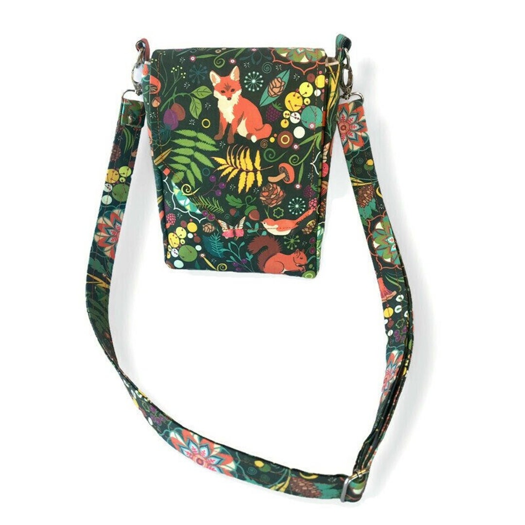 Whimsical Fox Print Purse: A Cute & Adjustable Crossbody Purse for ...